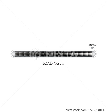 Black and white progress loading bar - Stock Illustration [50233001 ...