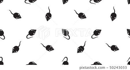 rat mouse seamless pattern vector cartoon repeat - Stock Illustration ...