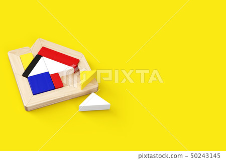 House-shaped puzzle Diagonal placement... - Stock Illustration ...