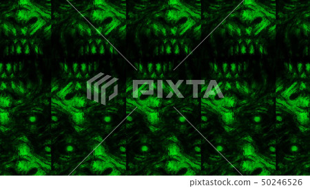 Scary zombie face pattern on black background. - Stock Illustration ...