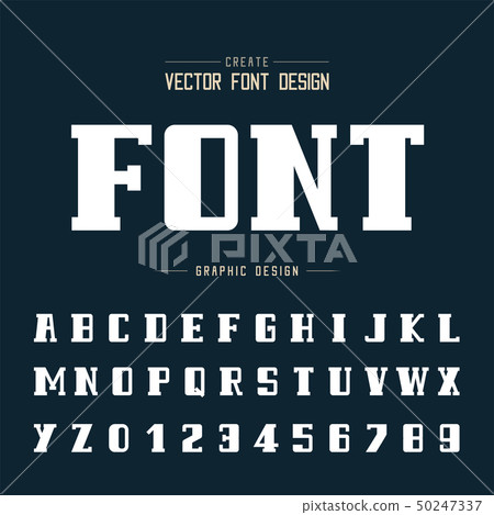 Bold Font and alphabet vector, Script and number - Stock Illustration ...
