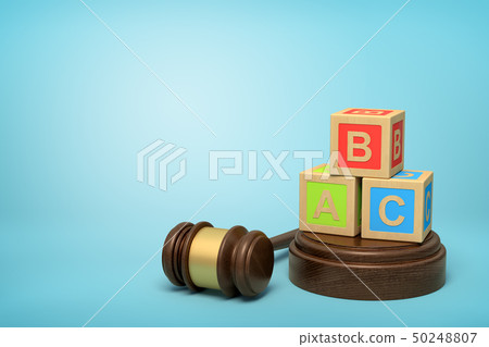 3d rendering of colorful alphabet toy blocks on... - Stock Illustration ...