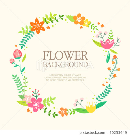 Spring flower frame - Stock Illustration [50253649] - PIXTA