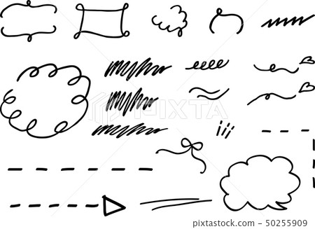 Hand drawn material collection - Stock Illustration [50255909] - PIXTA