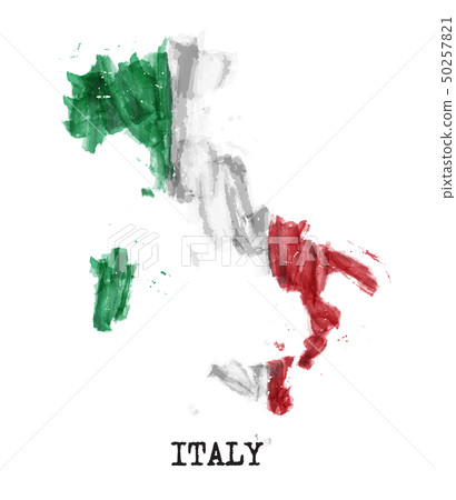 Italy flag watercolor painting design . Country - Stock Illustration ...