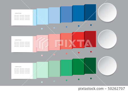 Infographic vector in shades of blue, red and gree - Stock Illustration ...