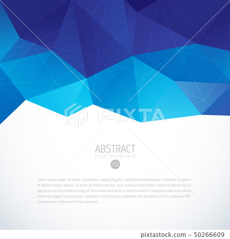 Blue triangle background banner brochure template - Stock Illustration ...