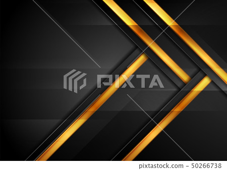 Black and golden abstract hi-tech background - Stock Illustration ...