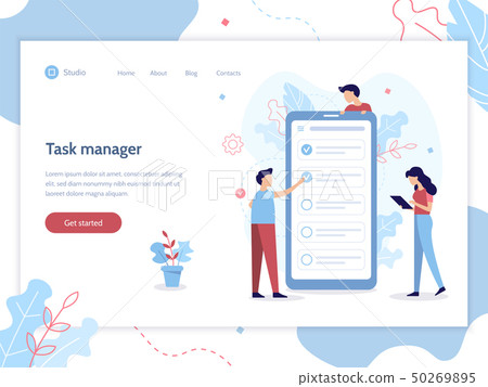 Task manager web banner - Stock Illustration [50269895] - PIXTA