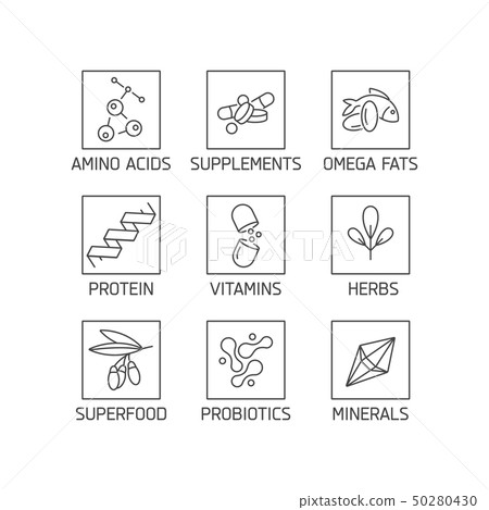 Vector set of logos, badges and icons for... - Stock Illustration ...