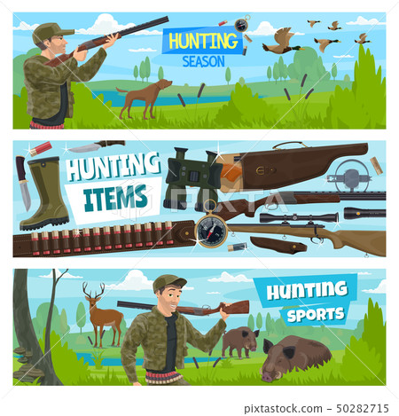 Hunt open season animals, hunter adventure-插圖素材 [50282715] - PIXTA圖庫