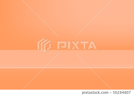 Empty studio orange background for product display - Stock Illustration ...