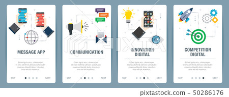 Message app, communication, innovation digital and - Stock Illustration ...