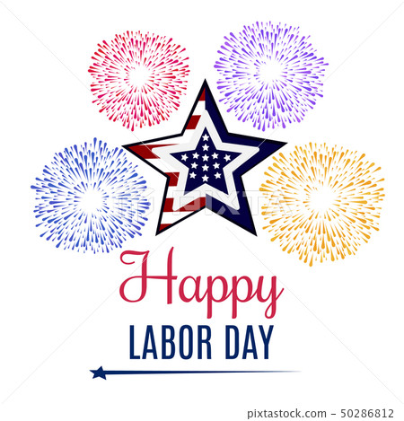 Happy Labor Day holiday banner with United... - Stock Illustration ...