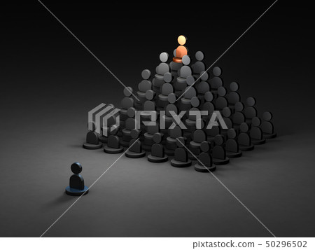 Abstract CG representing a disparate society - Stock Illustration ...