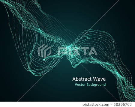 Dynamic particles array, 3d abstract music... - Stock Illustration [50296763] - PIXTA