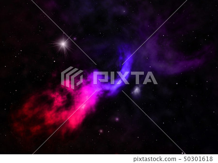 Small part of an infinite star field. 3D rendering - Stock Illustration ...