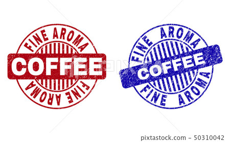 Grunge FINE AROMA COFFEE Textured Round Watermarks - Stock Illustration ...