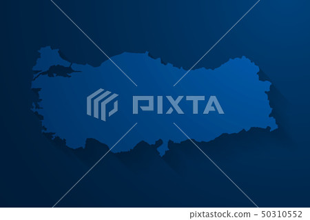 Blue Turkey map composition with blue background-插圖素材 [50310552] - PIXTA圖庫