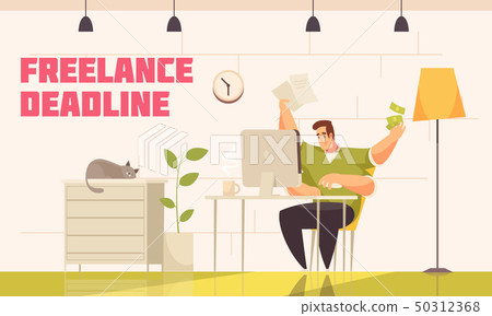Freelance Deadline Illustration-插圖素材 [50312368] - PIXTA圖庫