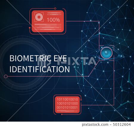 Biometric Eye Identification Poster - Stock Illustration [50312604] - PIXTA