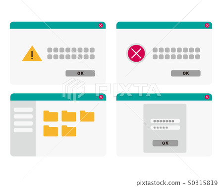 Computer Window Window Popup Computer Screen... - Stock Illustration ...