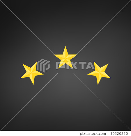 Three golden achivement stars. vector illustration - Stock Illustration ...