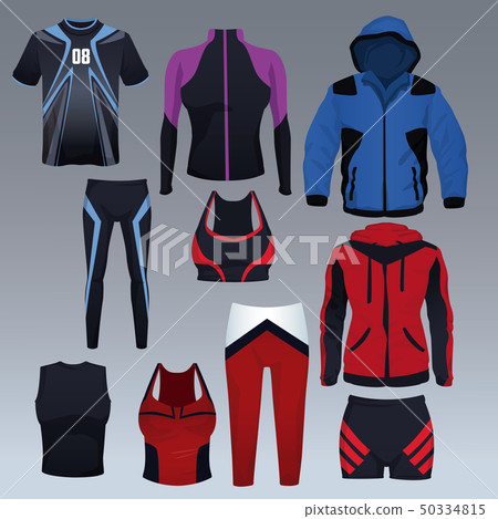 Set of sport wear collection - Stock Illustration [50334815] - PIXTA