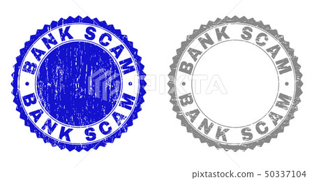 Textured BANK SCAM Scratched Watermarks - Stock Illustration [50337104 ...