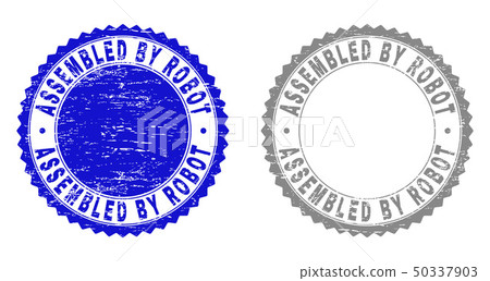 Textured ASSEMBLED BY ROBOT Scratched Watermarks-插圖素材 [50337903] - PIXTA圖庫