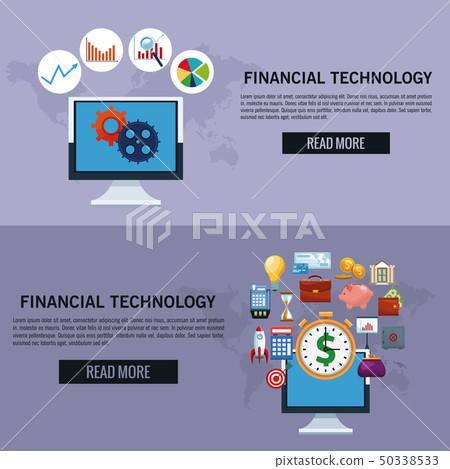 Financial technology infographic - Stock Illustration [50338533] - PIXTA