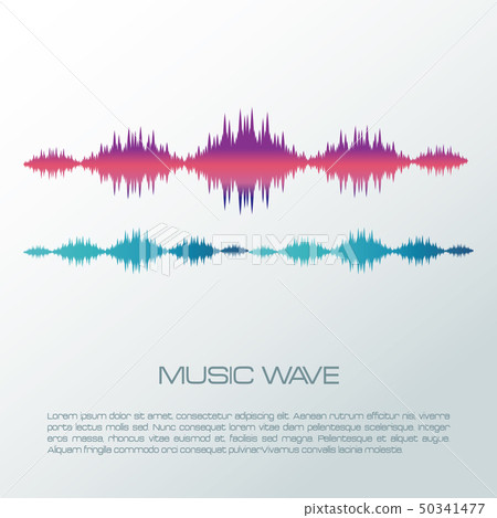 Music wave infographic-插圖素材 [50341477] - PIXTA圖庫
