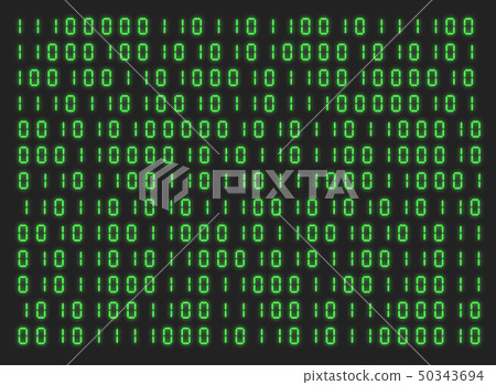 Green 0 and 1 binary image - Stock Illustration [50343694] - PIXTA