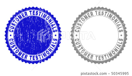 Grunge CUSTOMER TESTIMONIALS Scratched Watermarks - Stock Illustration ...