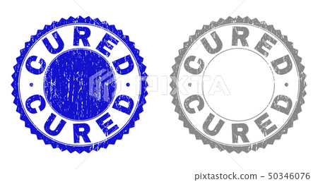 Grunge CURED Textured Stamps - Stock Illustration [50346076] - PIXTA