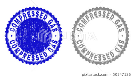 Grunge COMPRESSED GAS Textured Stamps - Stock Illustration [50347126 ...
