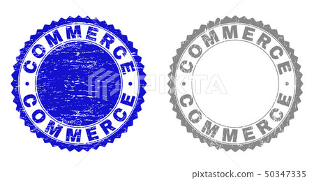 Grunge COMMERCE Scratched Stamp Seals - Stock Illustration [50347335 ...
