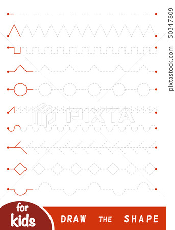Draw the shapes, education game for children - Stock Illustration ...