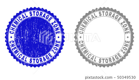 Grunge CHEMICAL STORAGE ZONE Textured Watermarks - Stock Illustration ...