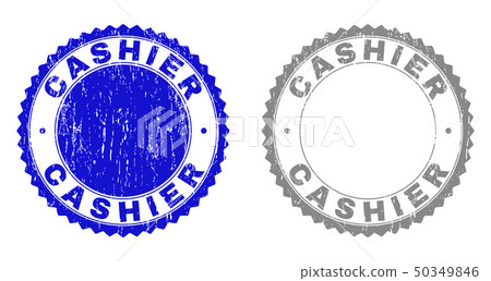 Grunge CASHIER Textured Watermarks - Stock Illustration [50349846] - PIXTA