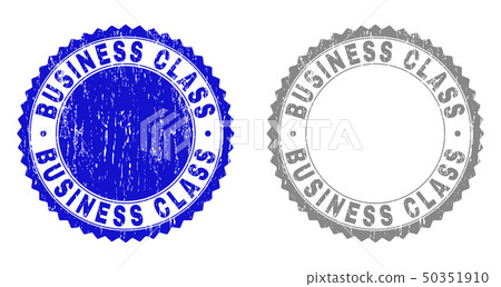 Grunge BUSINESS CLASS Textured Stamps - Stock Illustration [50351910 ...