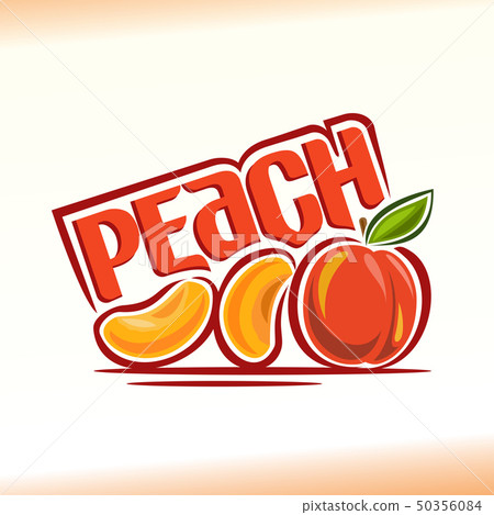 Vector logo for peach - Stock Illustration [50356084] - PIXTA