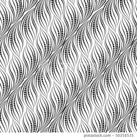 Wavy dotted line tile pattern. Ornamental texture - Stock Illustration ...