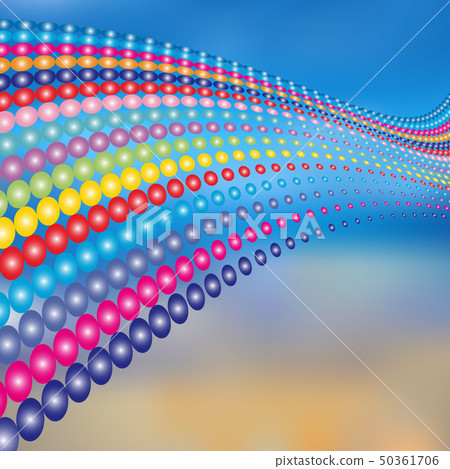 Abstract background with colored balls - Stock Illustration [50361706 ...