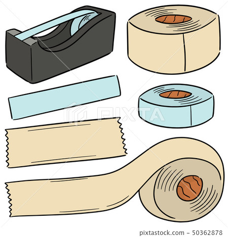 vector set of adhesive tape - Stock Illustration [50362878] - PIXTA
