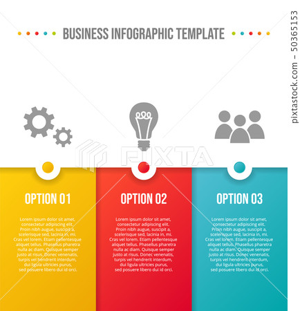 Colorful chart with business symbols - infographic - Stock Illustration ...