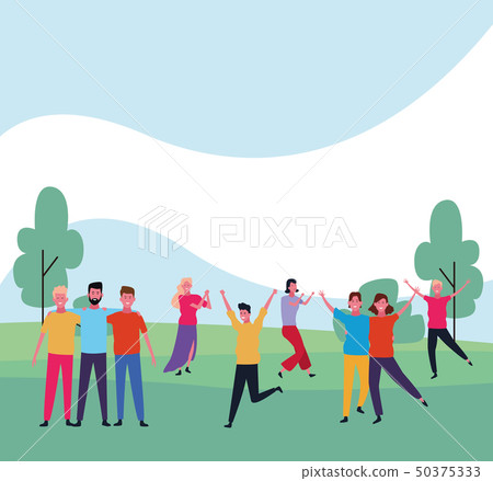 dancing people avatar - Stock Illustration [50375333] - PIXTA
