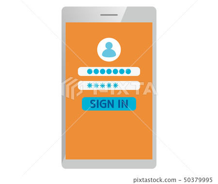 Smartphone Smartphone Mobile Security PC Key... - Stock Illustration ...
