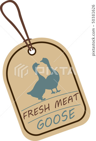 Label with illustration of goose. - Stock Illustration [50381626] - PIXTA