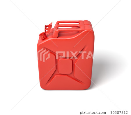 3d rendering of open red gas can isolated on... - Stock Illustration ...